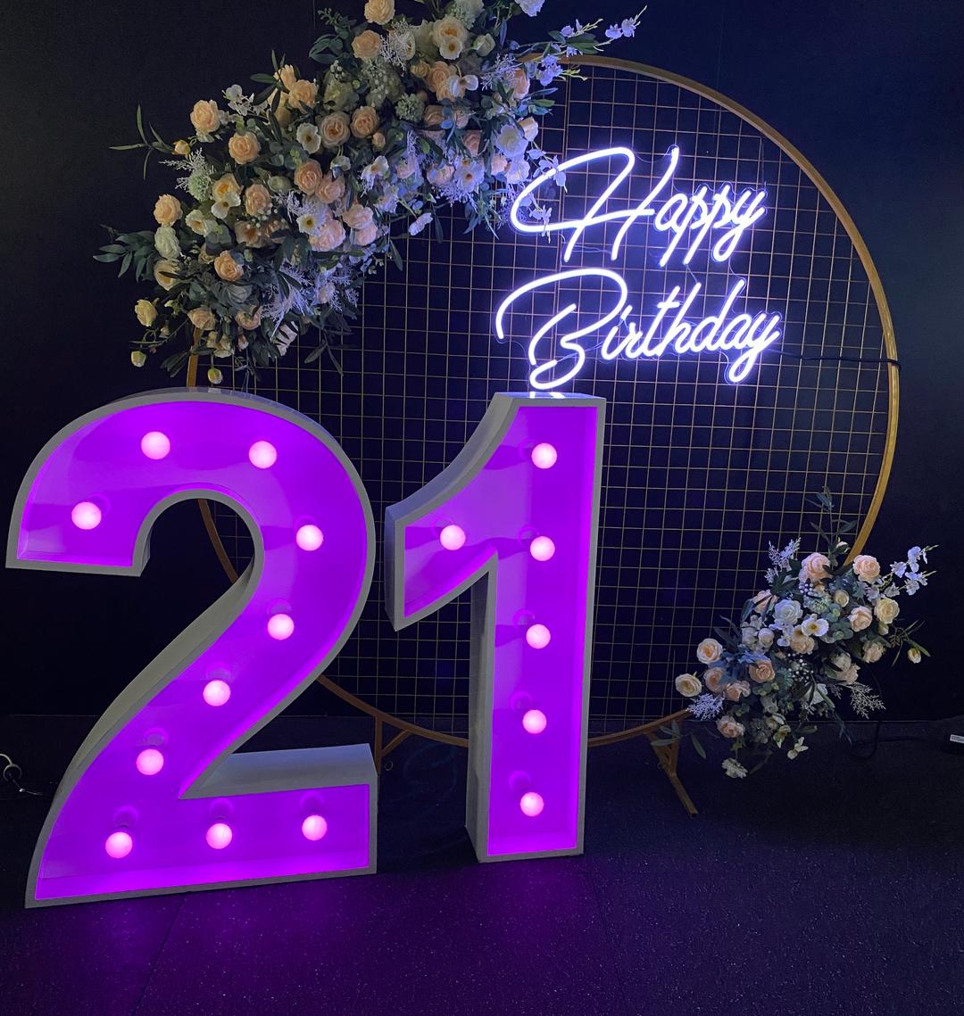 StyleSet Light Up Numbers + Neon Floral Package