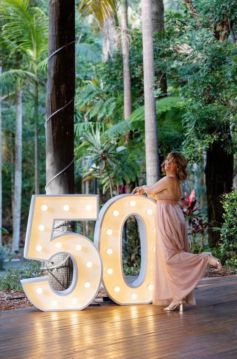 1.2m Giant Light Up Numbers - Party Hire Equipment Brisbane